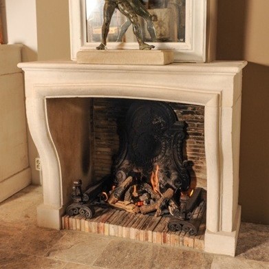 Grey limestone kitchen mantelpiece - Piet Jonker
