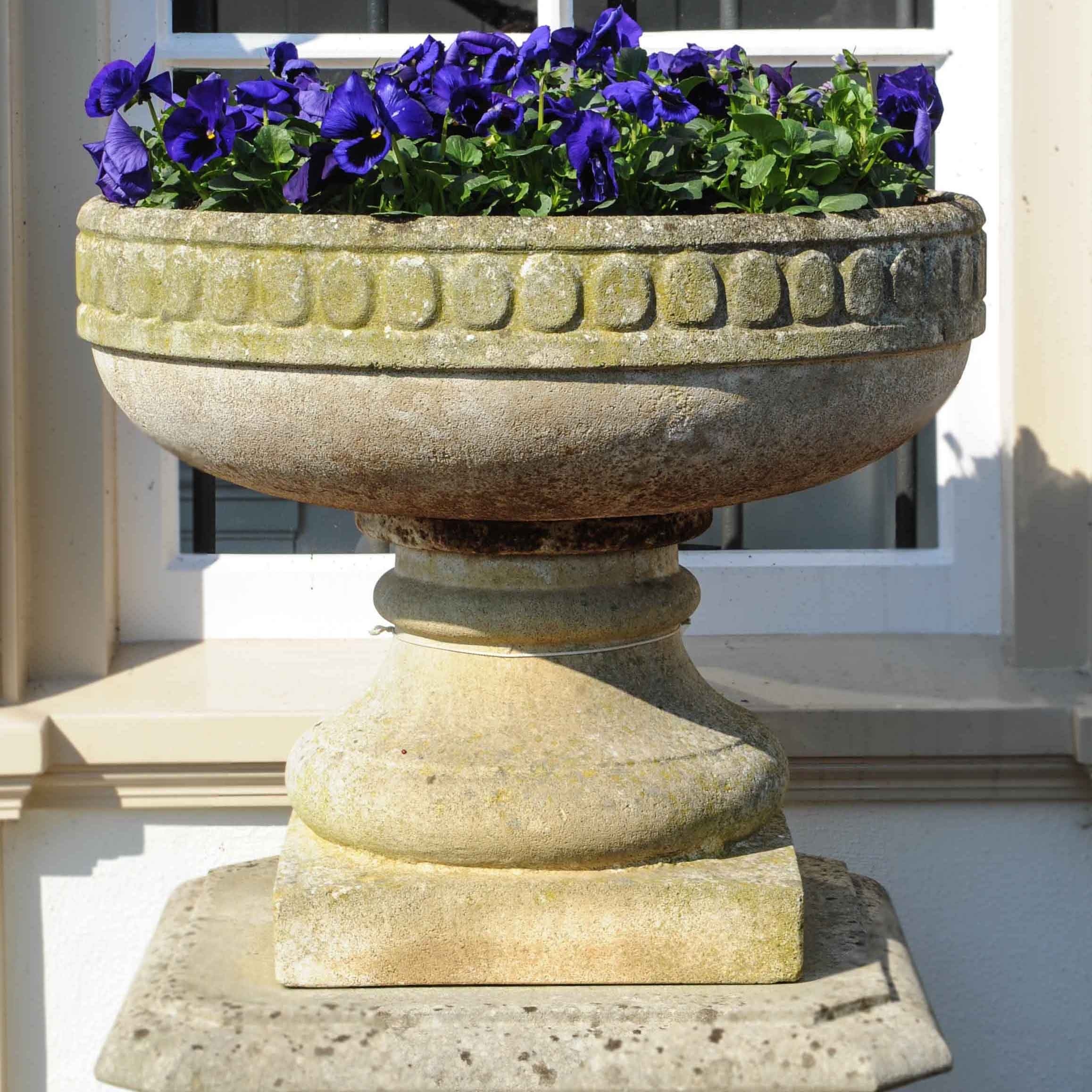 Pair of composition stone planters - Piet Jonker