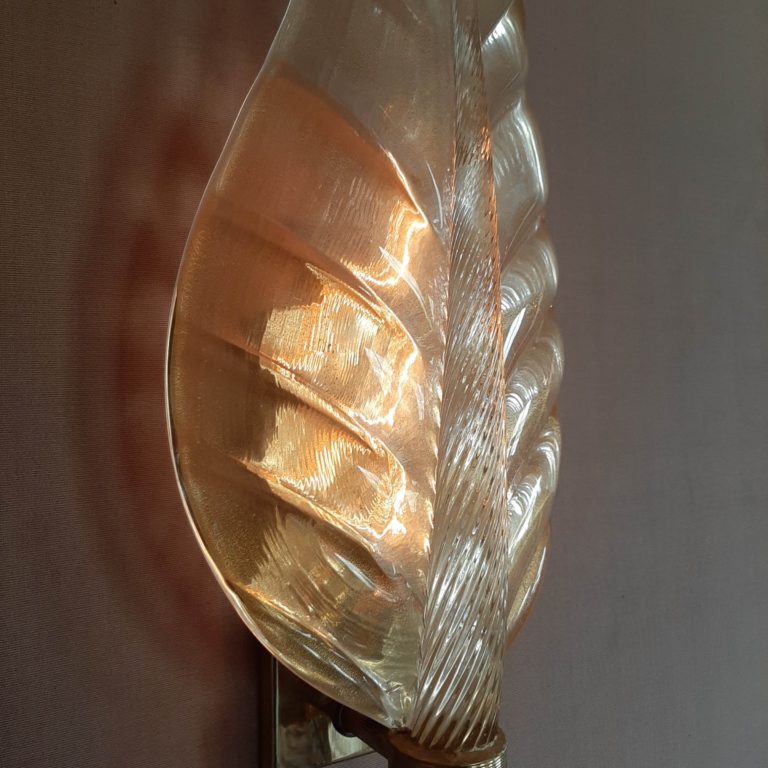 Set wall applique leaf shaped lamps - Piet Jonker