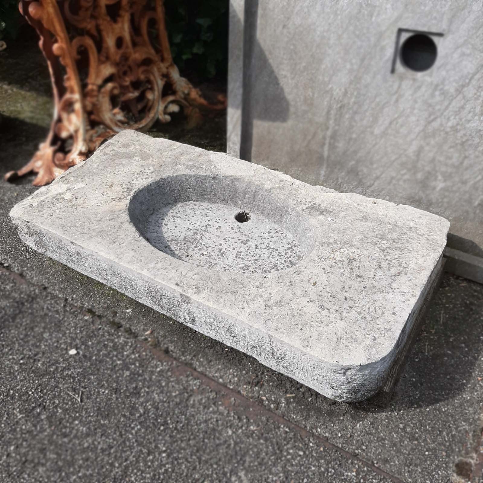 Small shallow antique trough - Piet Jonker