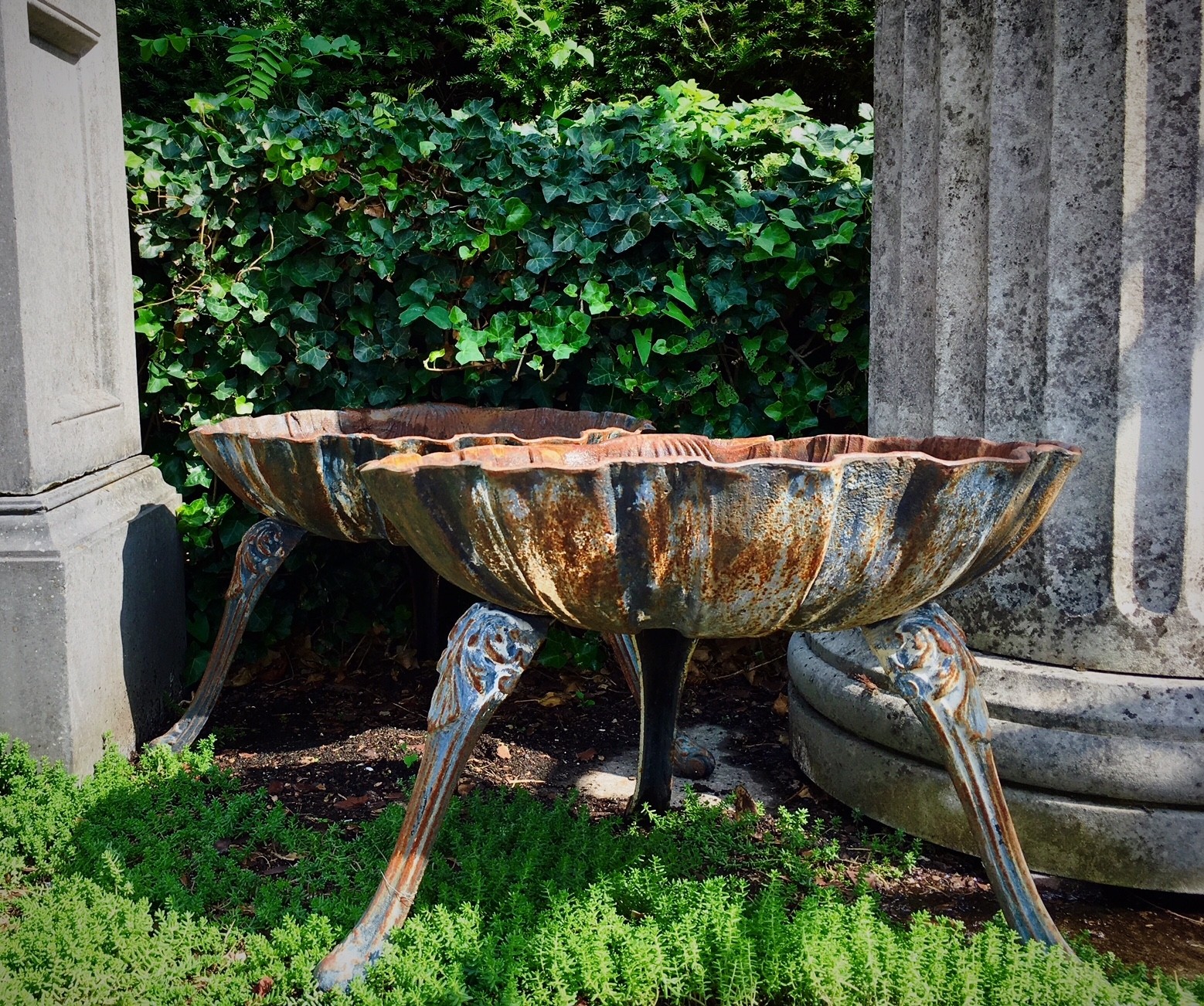 Beautiful cast iron venus shell water troughs - Piet Jonker
