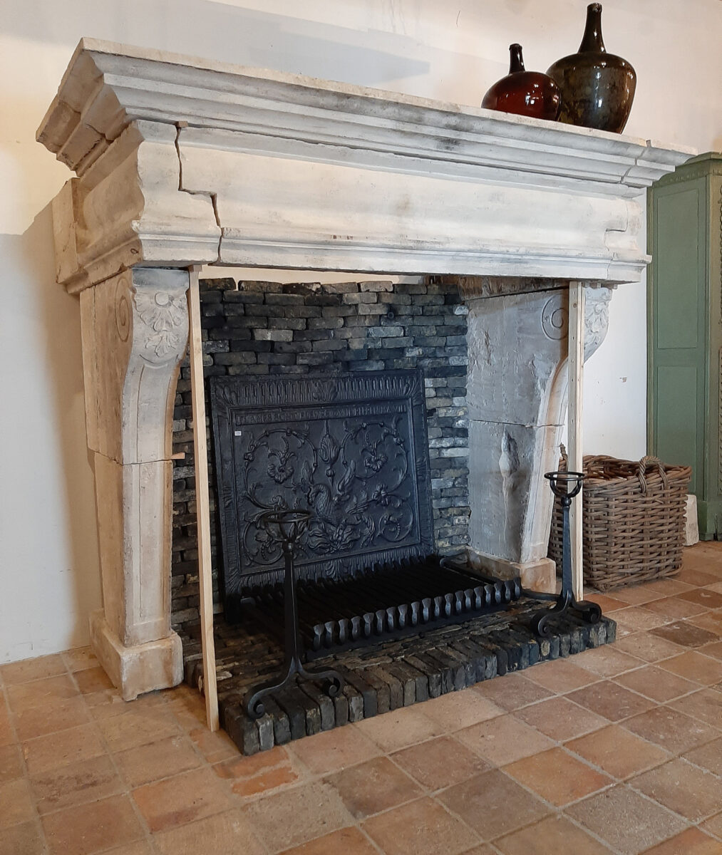 Large antique castle fireplace - Piet Jonker