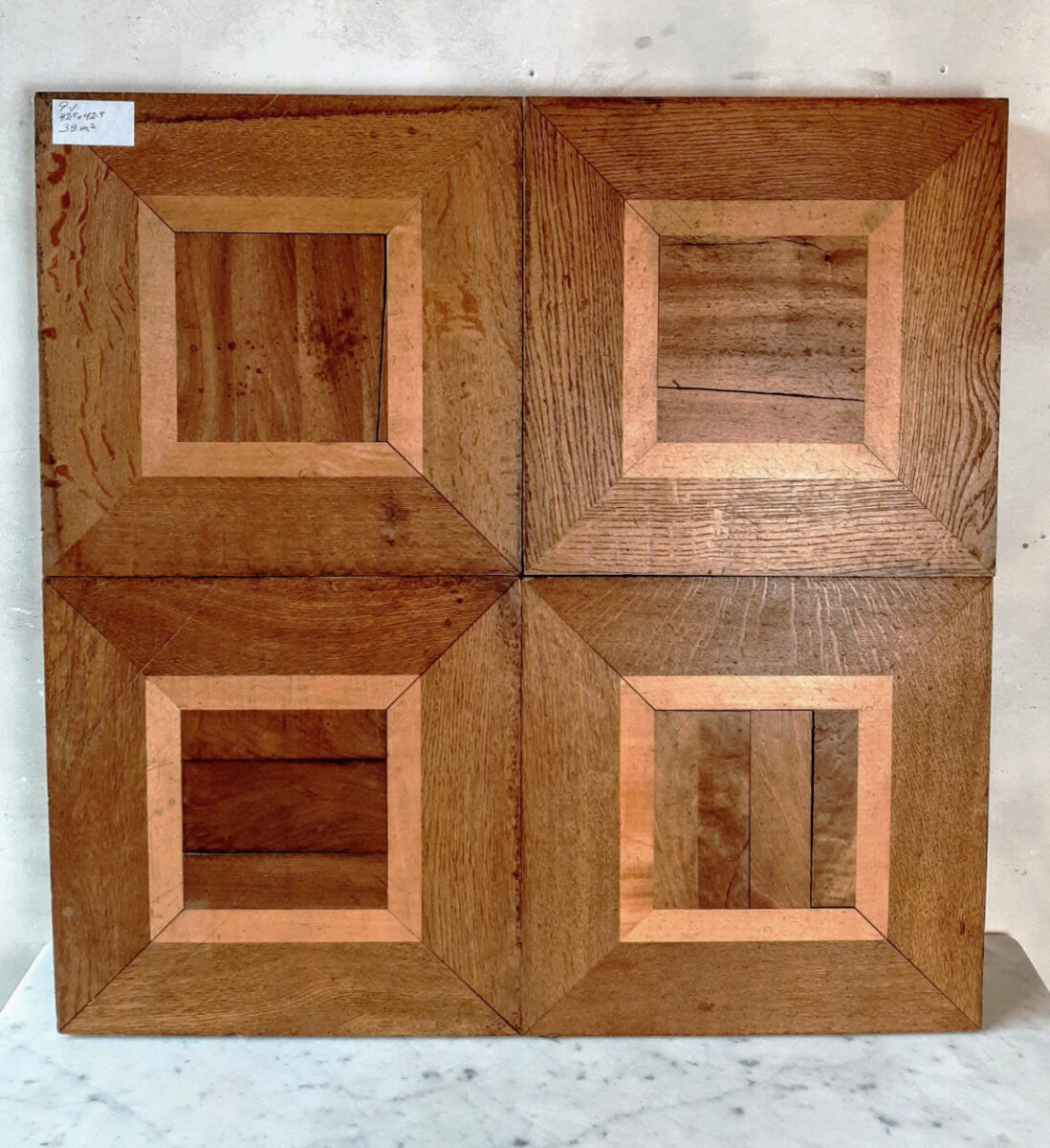 Solid oak panel parquet - Piet Jonker