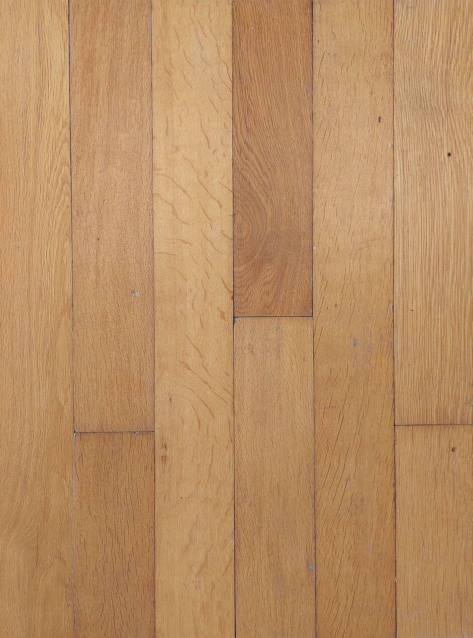 Old oak strip parquet floor varnished - Piet Jonker