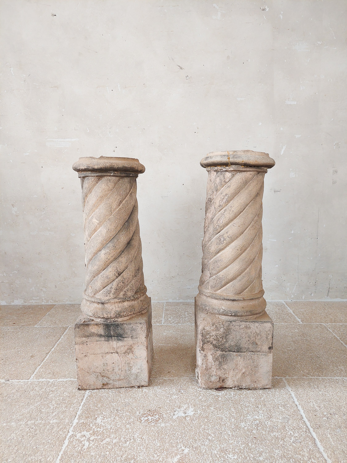 Pair of old Dutch terracotta chimneys - Piet Jonker