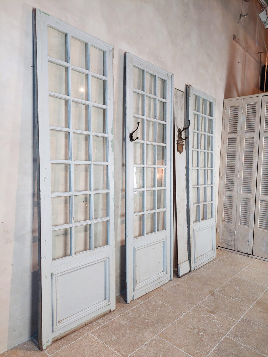 Three pine doors with windows - Piet Jonker