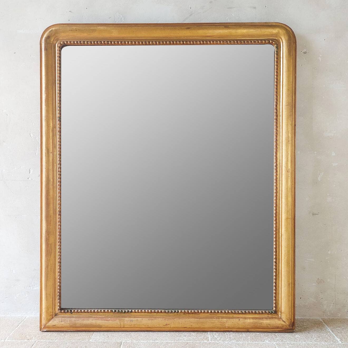 19th century gilded arch mirror, wide model - Piet Jonker