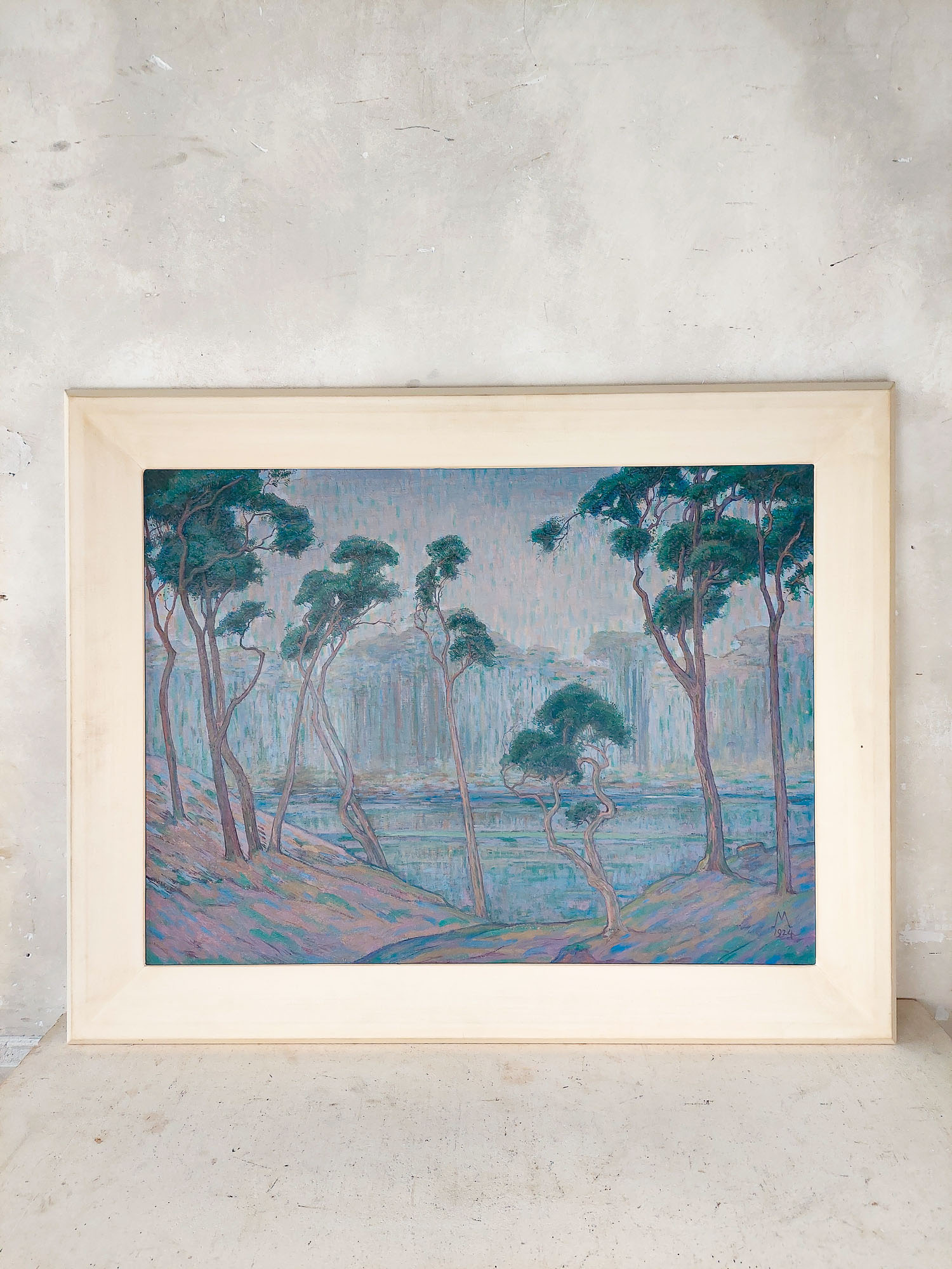 Oil on canvas, Bosven by Simon Moulijn 1924 - Piet Jonker