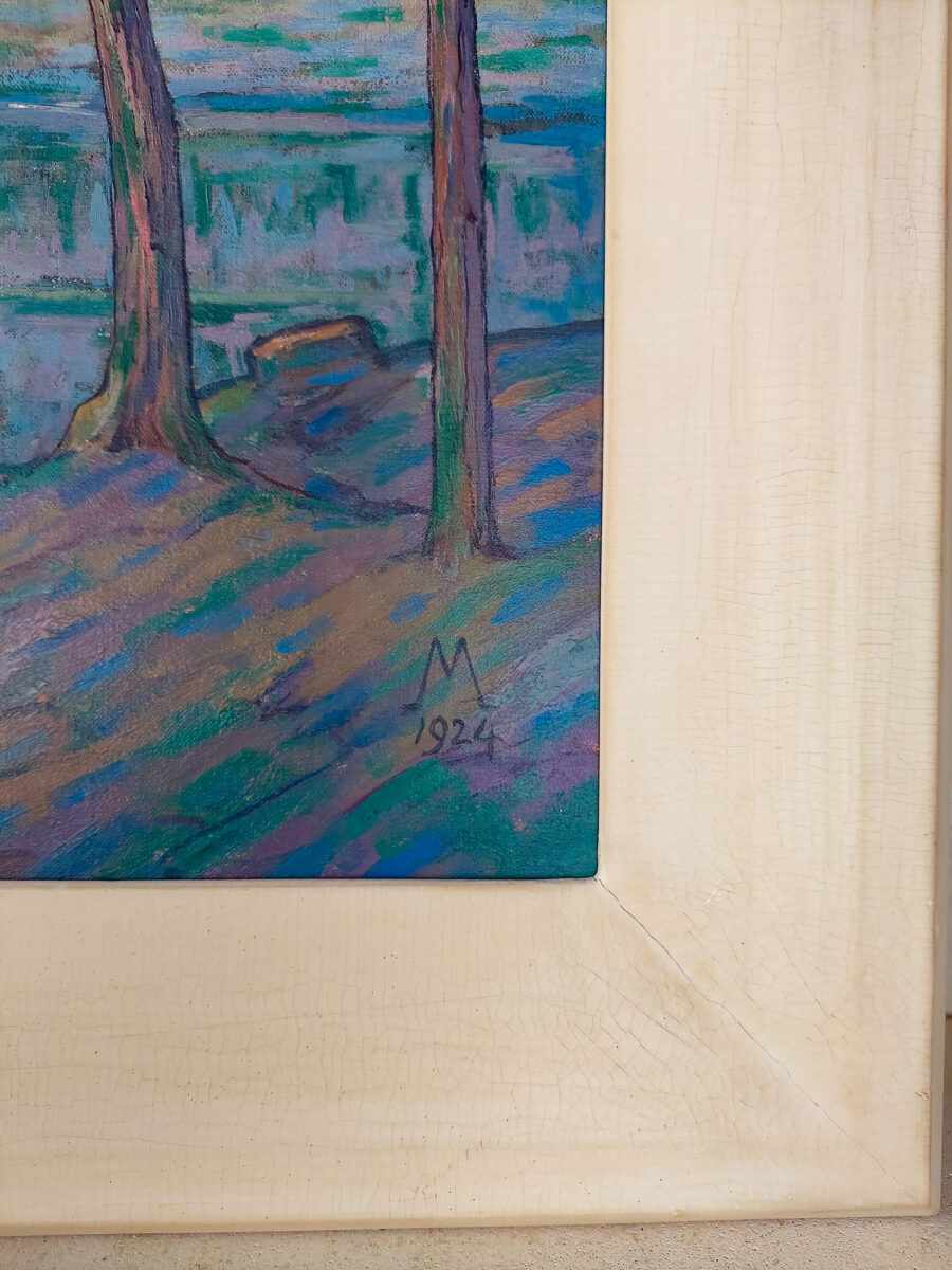 Oil on canvas, Bosven by Simon Moulijn 1924 - Piet Jonker