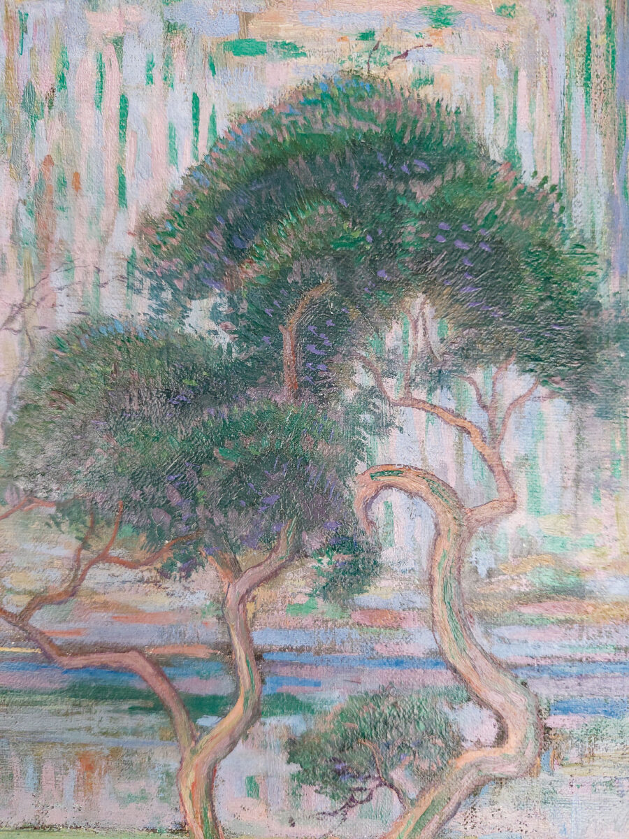 Oil on canvas, Bosven by Simon Moulijn 1924 - Piet Jonker