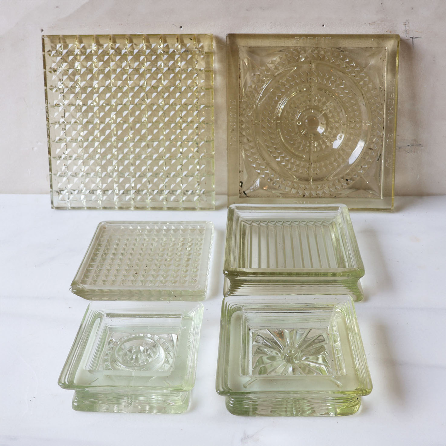 Various vintage glass blocks - Piet Jonker