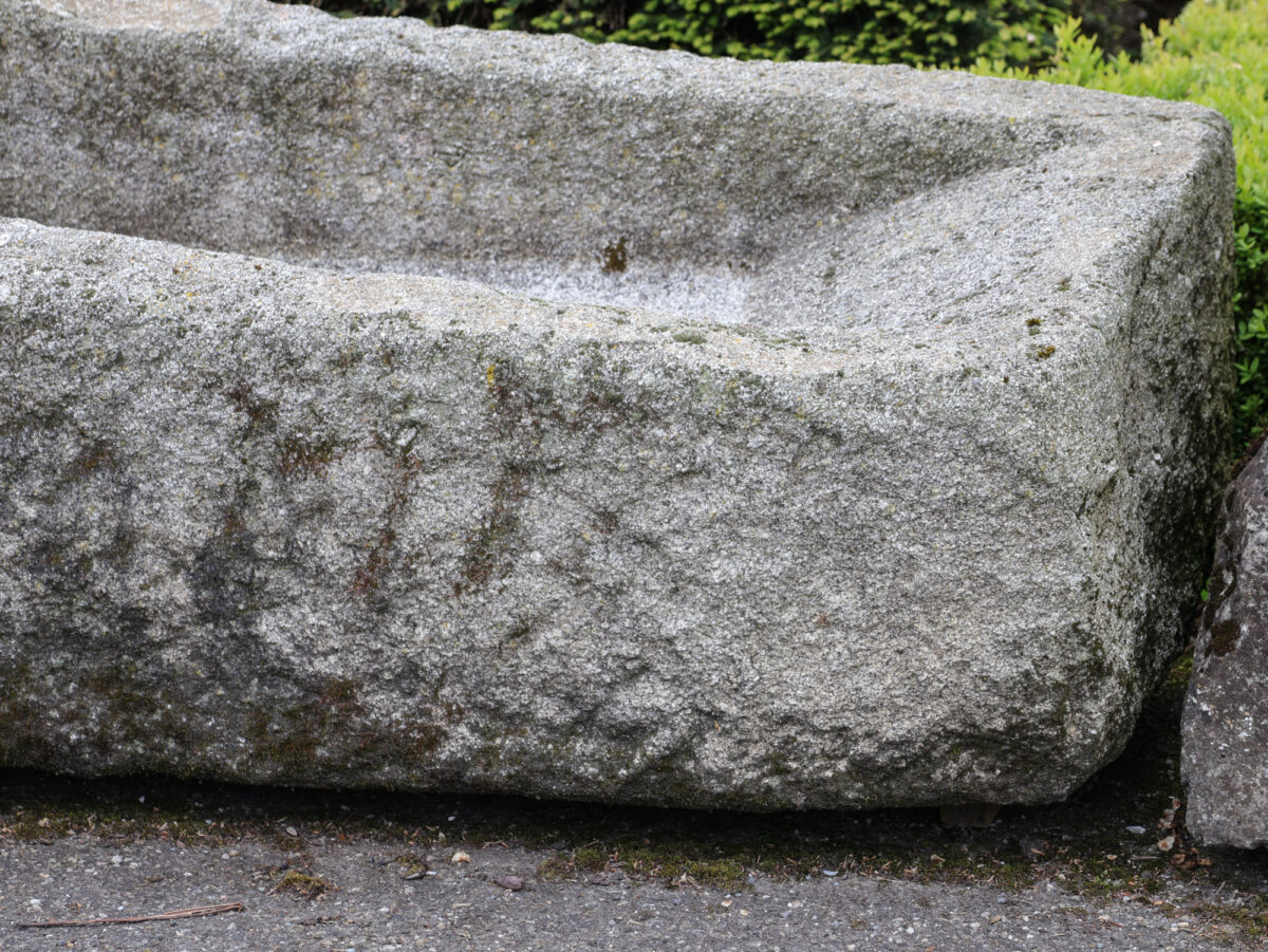 Large, robust antique granite trough wabi sabi - Piet Jonker