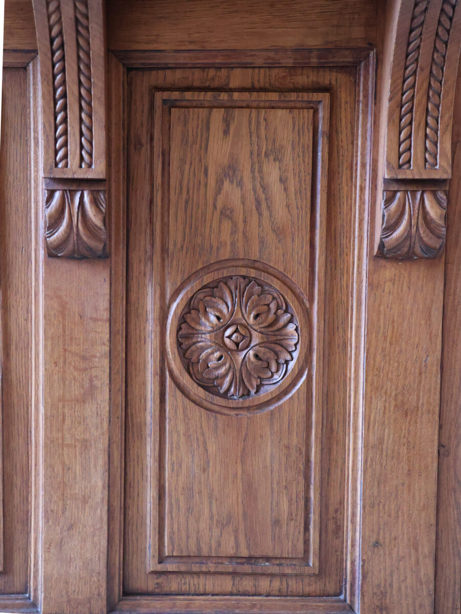 Antique oak bar with marble top - Piet Jonker