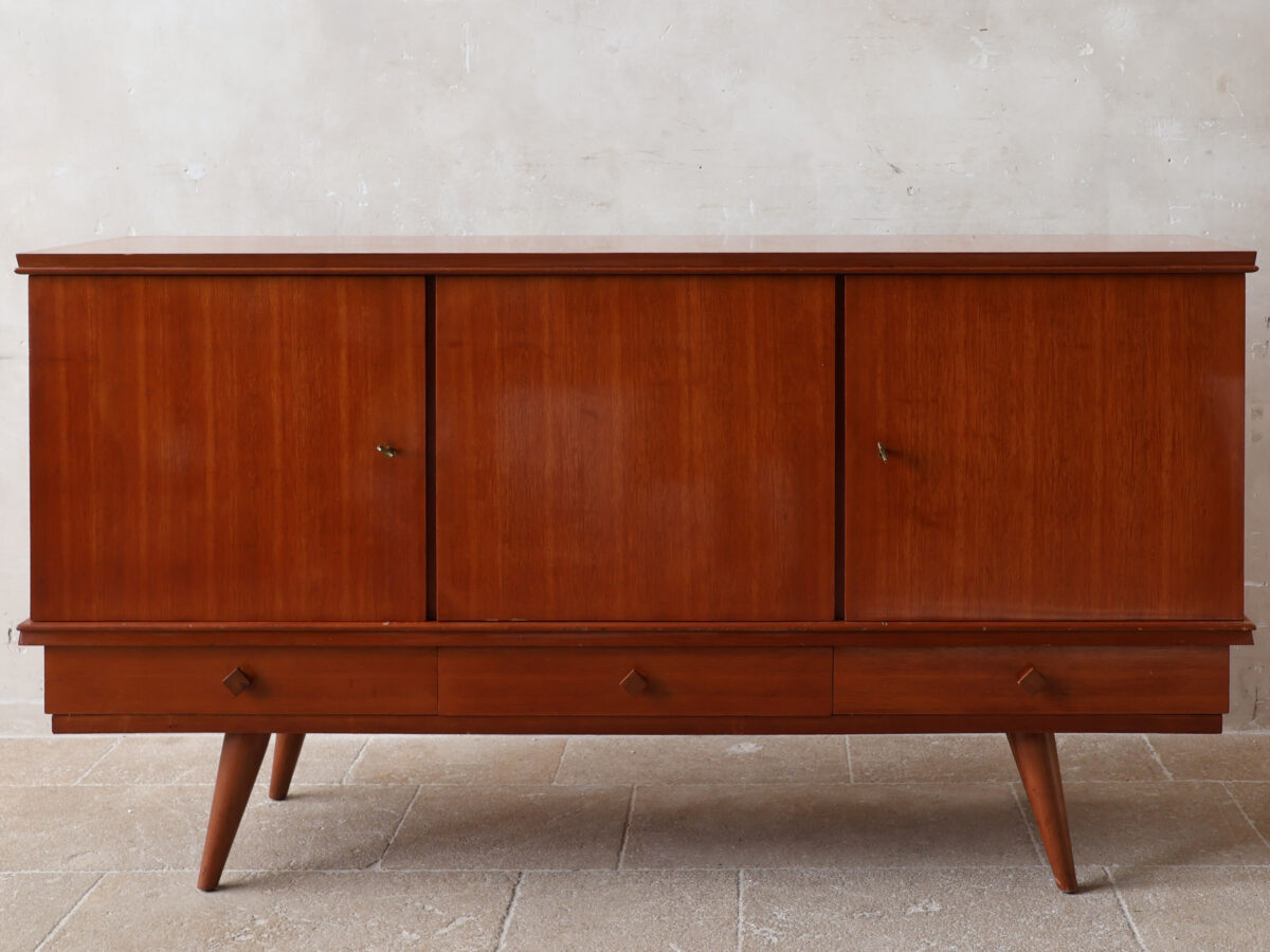 Mid-century modern teak sideboard, Gaston Poisson, 1960s - Piet Jonker
